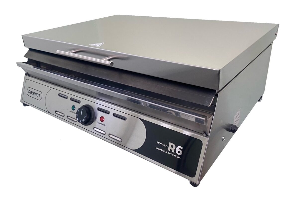 Plancha Lisa Eléctrica R6 Con Tapa – Marca RESINET – Gastromercadoweb